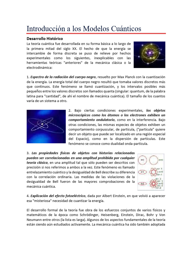 Introducción A Los Modelos Cuánticos | PDF | Mecánica cuántica ...