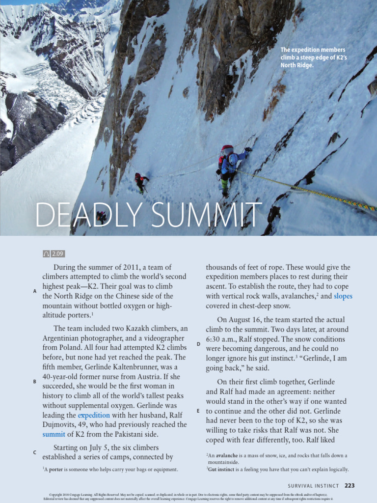 Deadly Summit Pathways | PDF | Mountaineering | Mountains