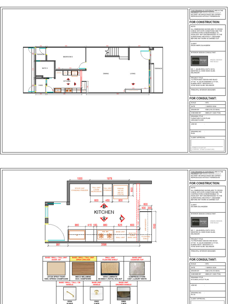 Elmina Samanea #4 2D Shop DWG - RV01 05032024 | PDF | Kitchen | Home