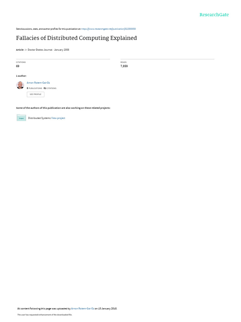 Fallacies of Distributed Computing Explained | Download Free PDF | Computer Network | Computer ...