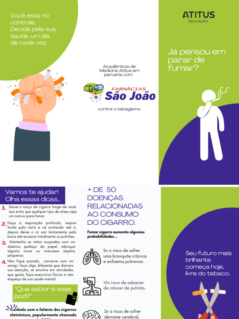 Folder Tabagismo | PDF | Tabagismo | Vício