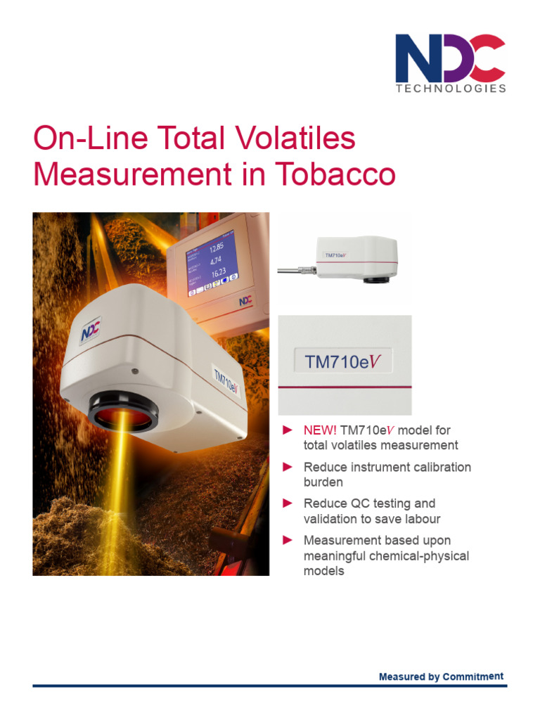 TM710eV Gauge: Optimize Tobacco Volatiles Measurement | PDF ...