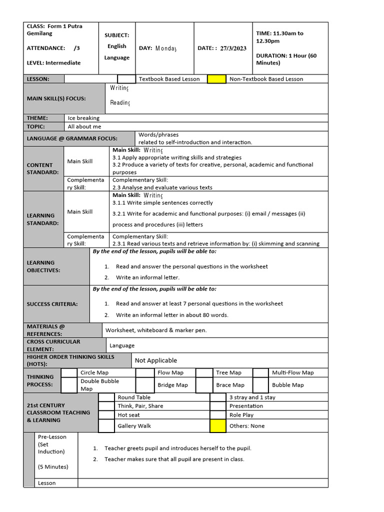 1pg 27th March | PDF | Teachers | Learning