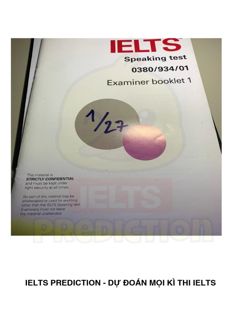Booklet Speaking Jan-Apr_2024_IELTS Prediction | PDF