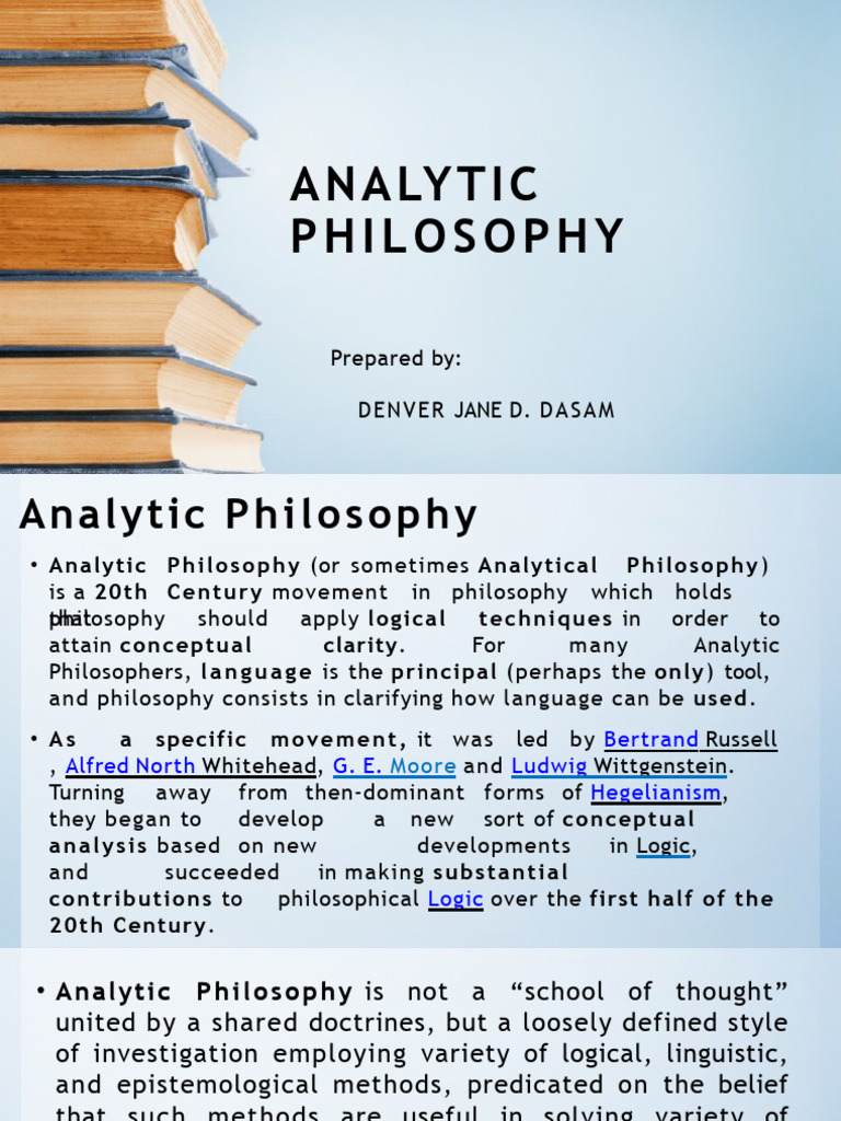 318234908 Analytical Philosophy | PDF | Analytic Philosophy | Logic