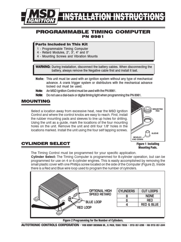 MSD 8981 | PDF | Distributor | Electrical Engineering