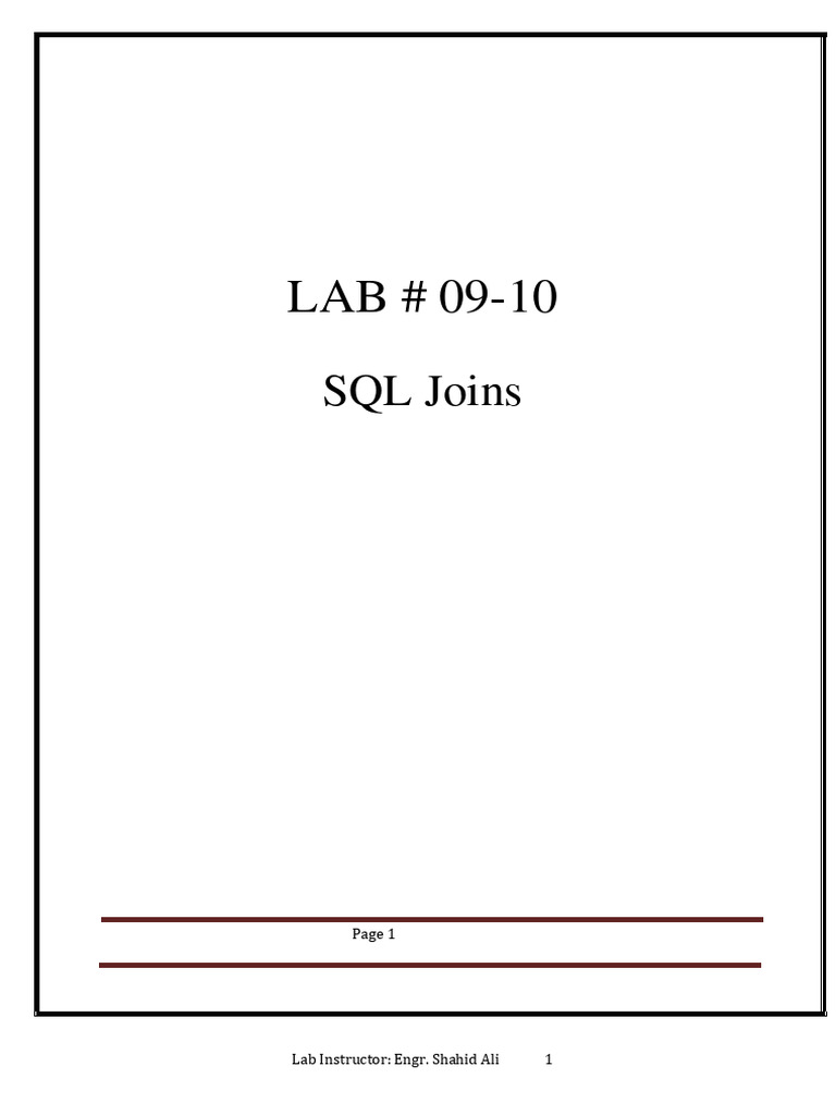 Dbms Lab 9 10 Pdf Data Model Information Technology Management 