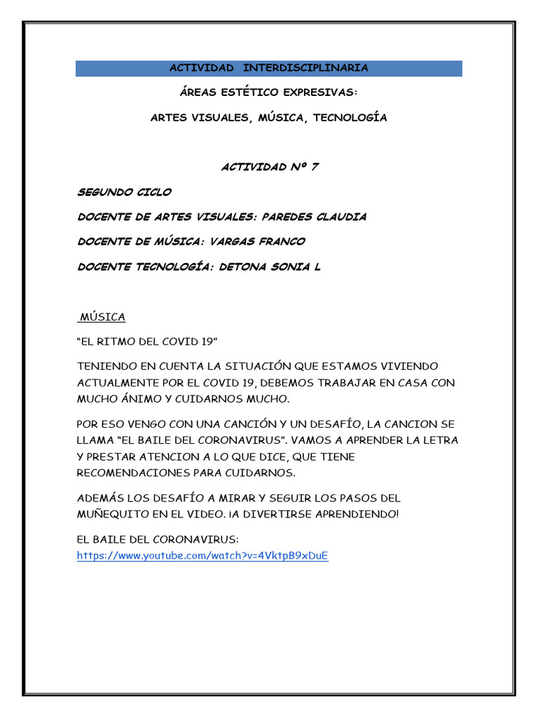 2ºciclo - Actividad7 - Interdisciplinaria | PDF