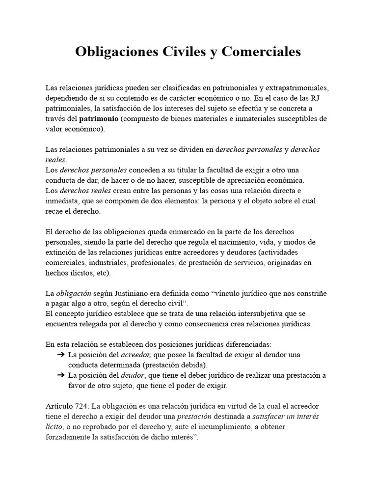 Obligaciones Cyc | PDF | Pagos | Bienes (Ley)