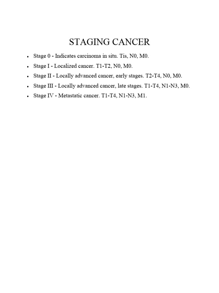 Staging Cancer | PDF