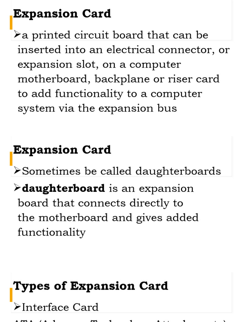 Understanding Expansion and Network Cards | PDF | Network Interface ...