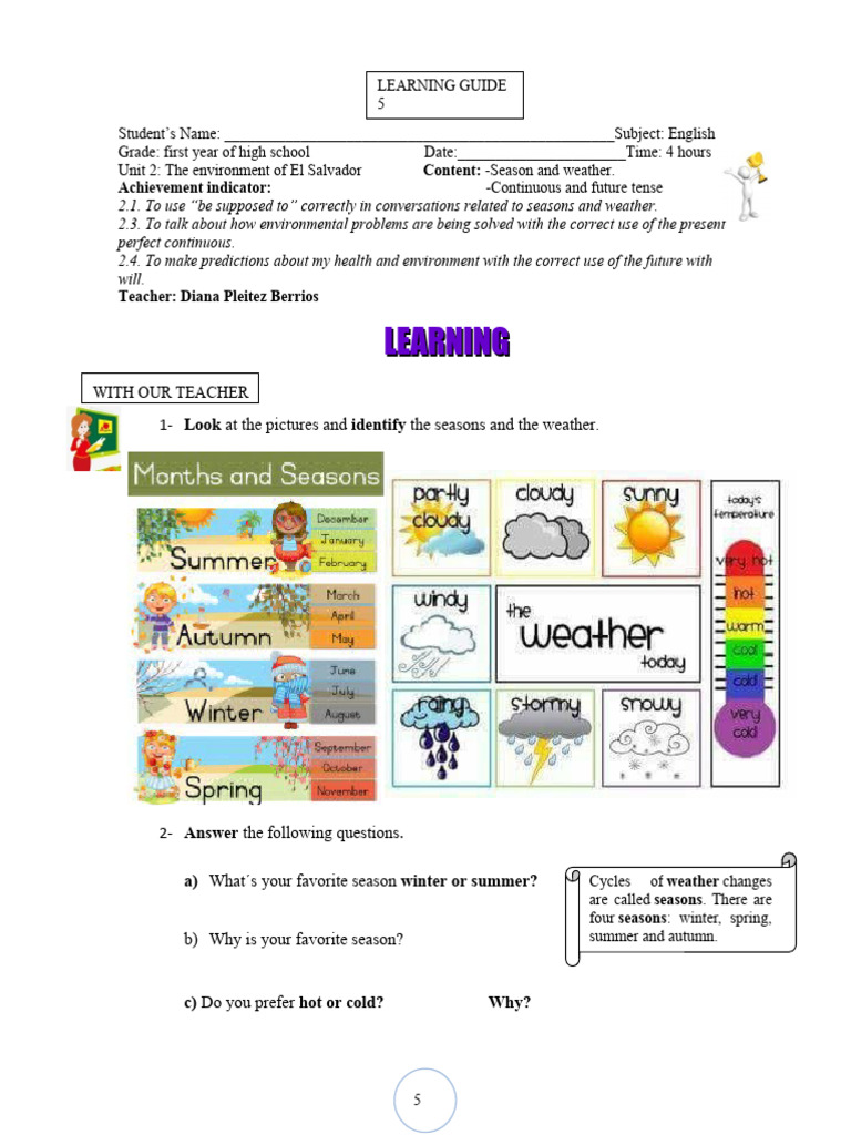 Guia 5 Ingles FUSALMO | PDF