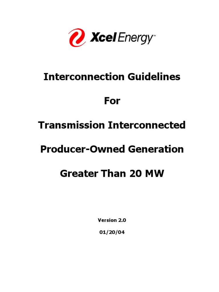 Interconnection Guidelines for 20MW+ Generation | PDF | Electric Power ...