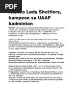 Sports Writing FIlipino Volleyball Boys | PDF