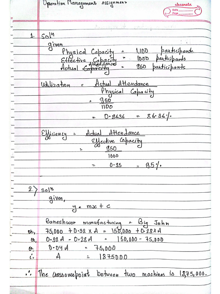 OM Assignment of Sadikshya | PDF