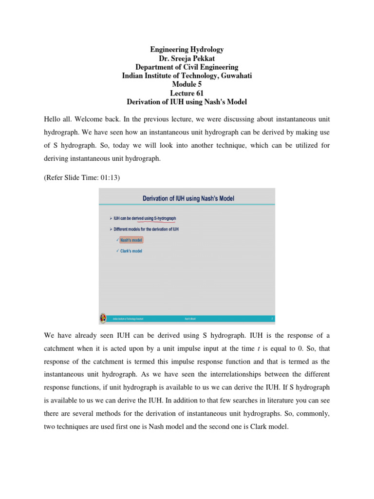 Lec 61 | PDF | Discharge (Hydrology) | Mathematics Lec 61 | PDF | Discharge (Hydrology) | Mathematics