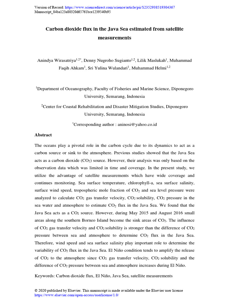 Jurnal Acuan CO2 Flux Pak Aan (Coret) | PDF | Climate Change | Carbon Dioxide