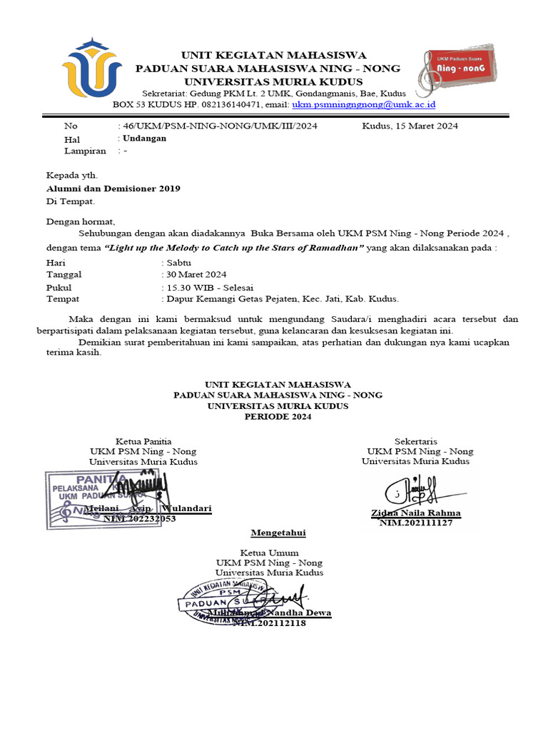 46 - Bukber - Undangan Alumni Dan Demisioner 2019 | PDF 46 - Bukber - Undangan Alumni Dan Demisioner 2019 | PDF