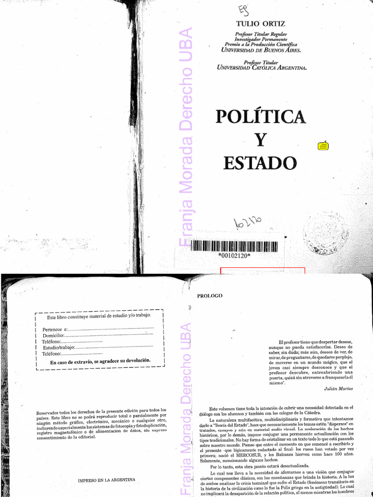 Ortiz - PolÃ­tica y estado | PDF