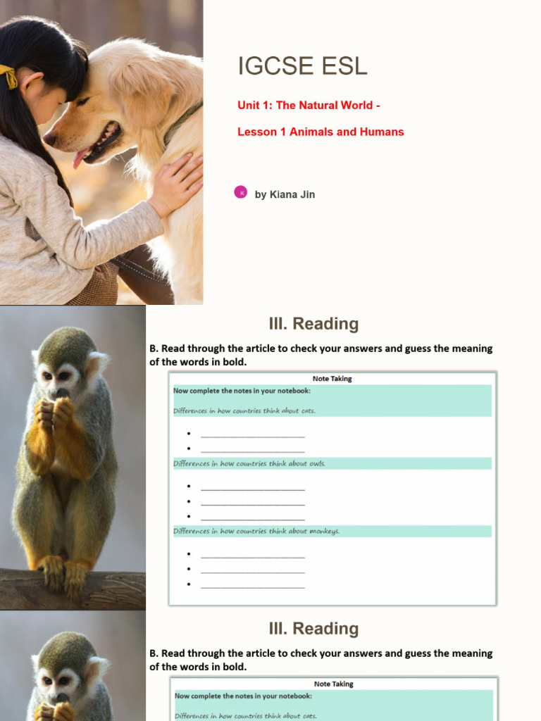 Unit 1-Lesson 6 The Natural World-Reading and Writing - PPT | Download Free PDF | Vocabulary ...