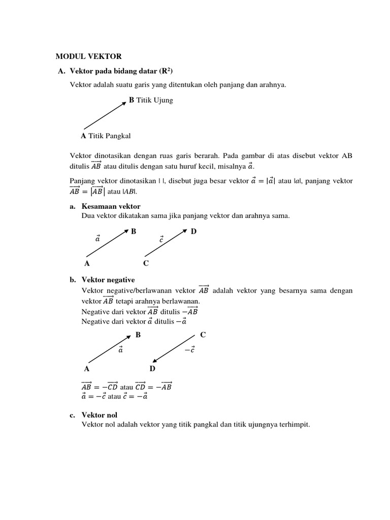 Panduan Vektor di Bidang Datar dan Ruang | PDF