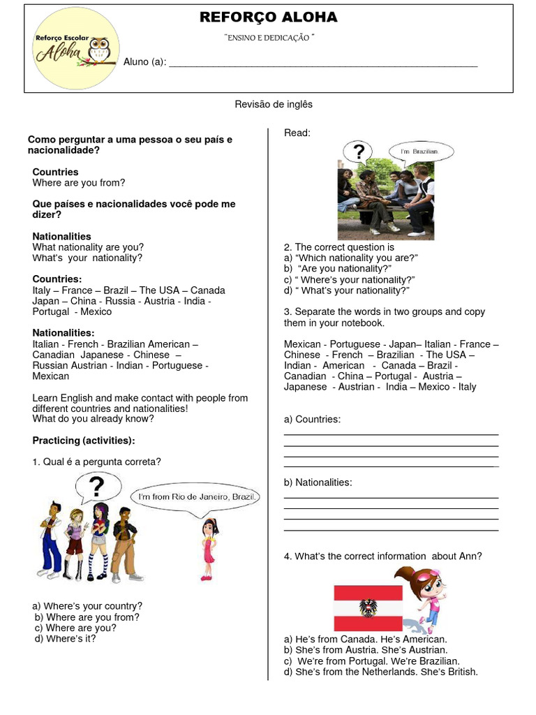 Marcus Davi Exercise | Download Free PDF | Languages | Foreign Language Studies