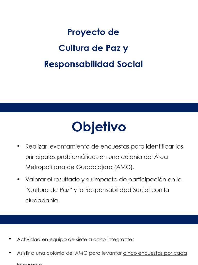 Proyecto de Cultura de Paz y Responsabilidad Social | PDF | Arte