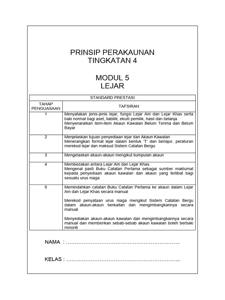 Modul 5 lejar | PDF