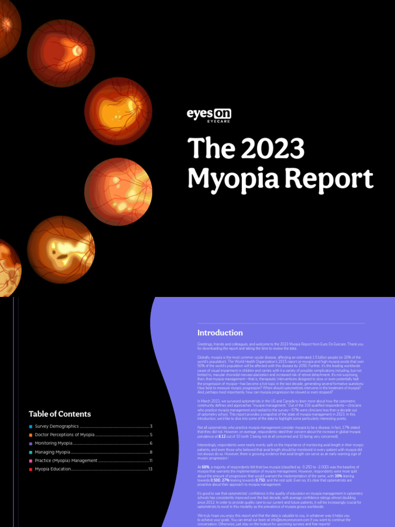 EyesOnEyecare-2023 Myopia Report | PDF | Myopia | Optometry