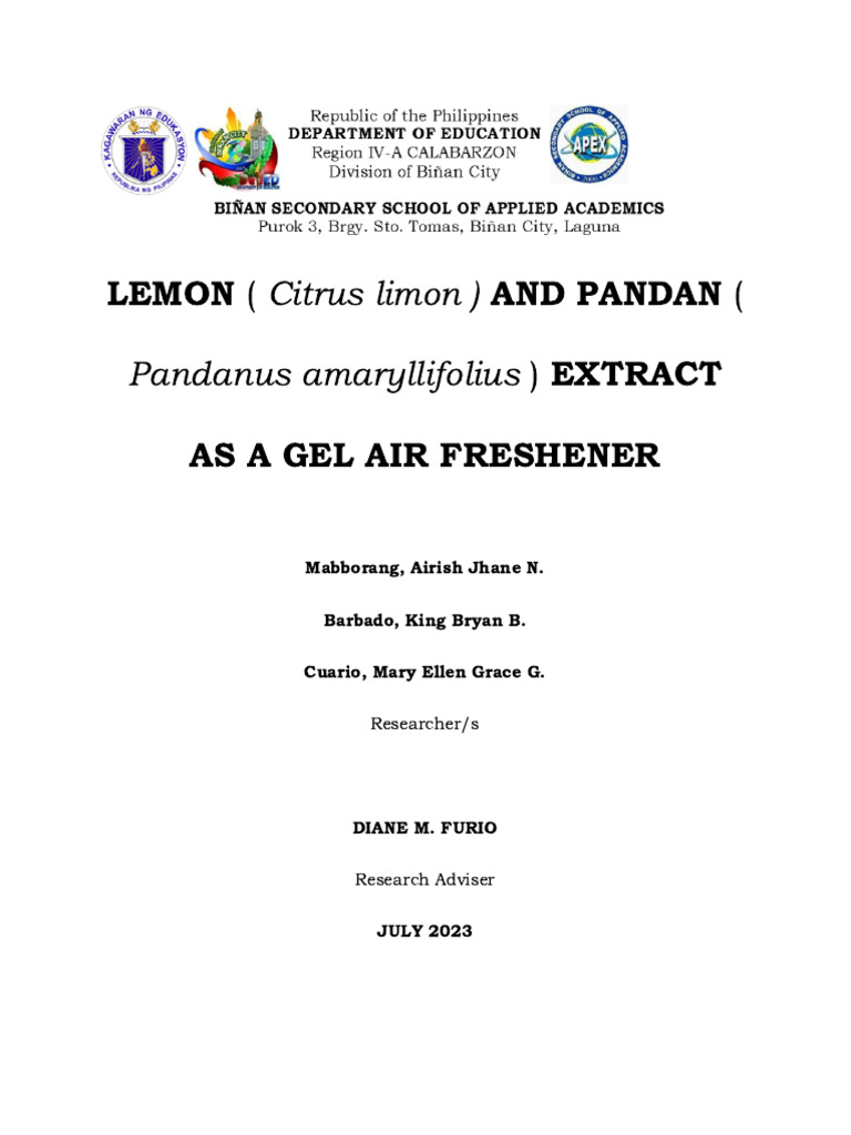 Group6 Final Research Paper | PDF | Odor