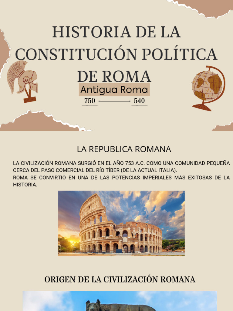 HISTORIA DE LA CONSTITUCIÓN POLÍTICA DE ROMA | PDF | Roma antigua ...