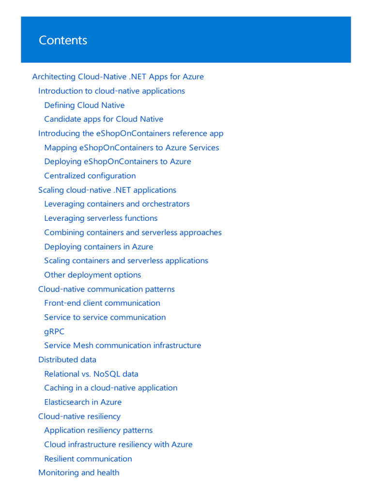 cloud native app .net | PDF | Cloud Computing | Microsoft Azure
