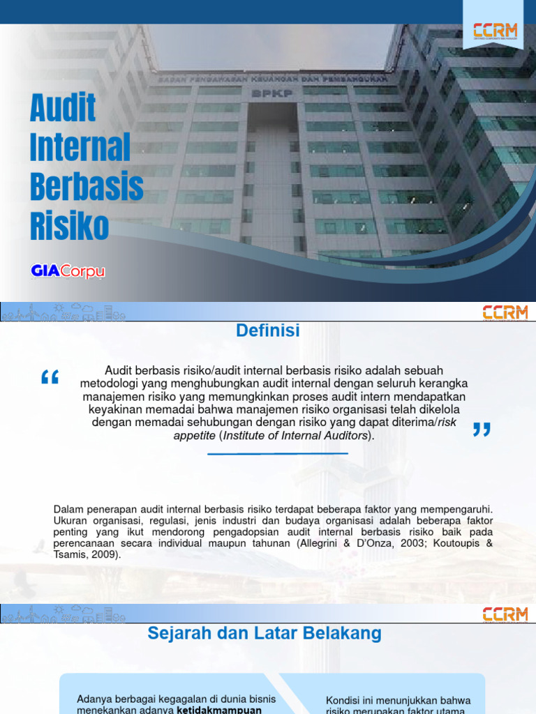 Bahan Ajar Audit Berbasis Risiko | PDF | Karier & Perkembangan | Bisnis