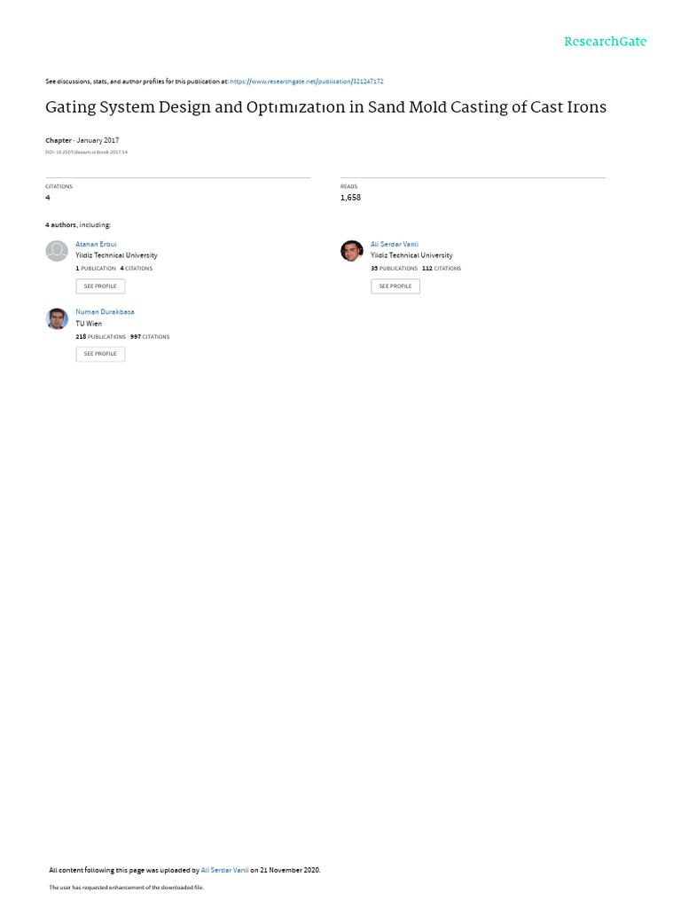 Sand Casting Optimization Guide | PDF | Materials | Industrial Processes