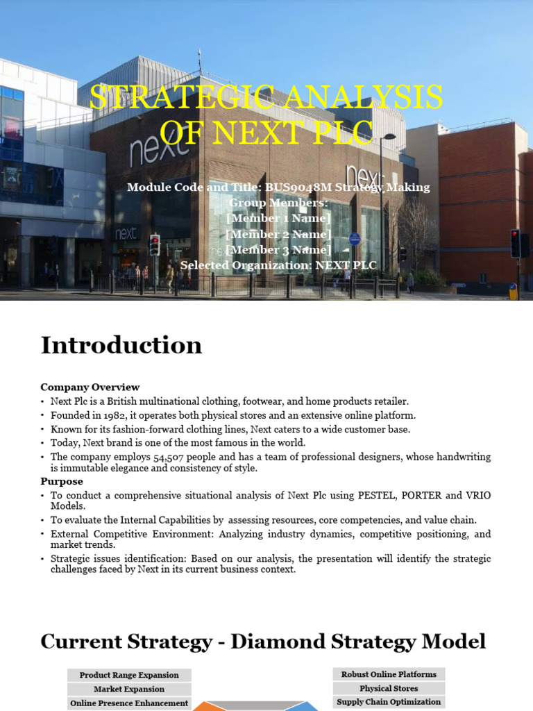 Next Plc Strategic Analysis Overview | PDF | Profit (Economics ...