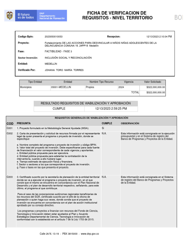Ficha de Verificacion Automatica 1459272023050010053 | PDF | Planificación | Presupuesto