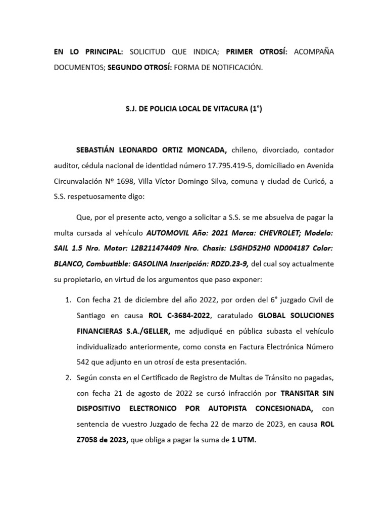 1° JPL Vitacura | PDF