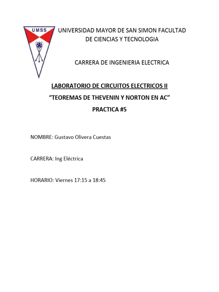 Teoremas de Thévenin y Norton en AC | PDF | Red eléctrica | Resistencia ...