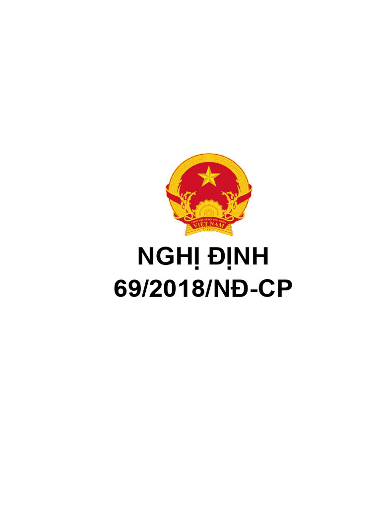 NGHỊ ĐỊNH 69/2018/NĐ-CP | PDF