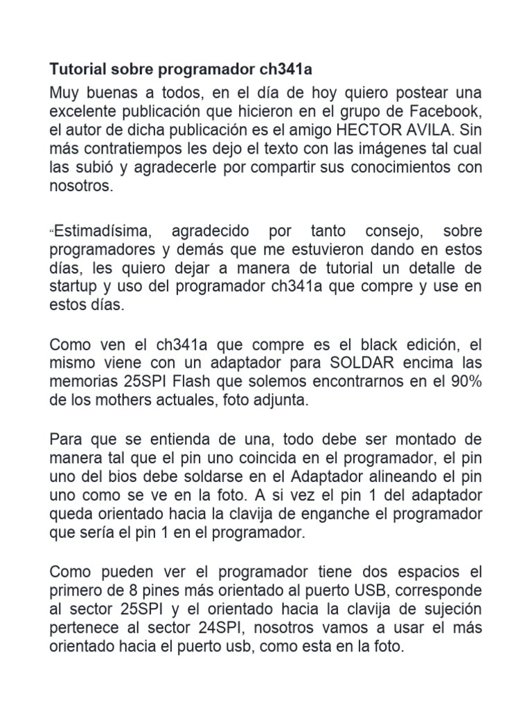 Mini Manual2 Program Ch341a | PDF | Ingeniería Informática | Informática
