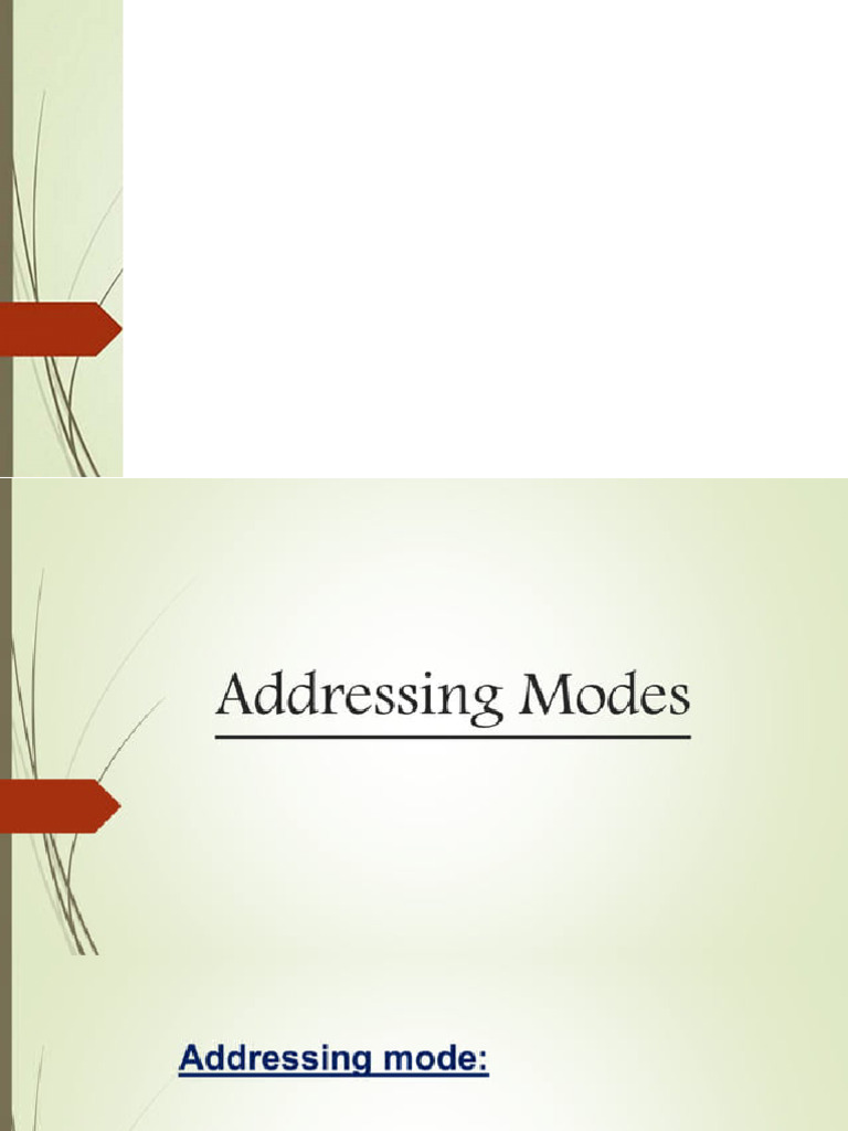 Addressing Mode | PDF