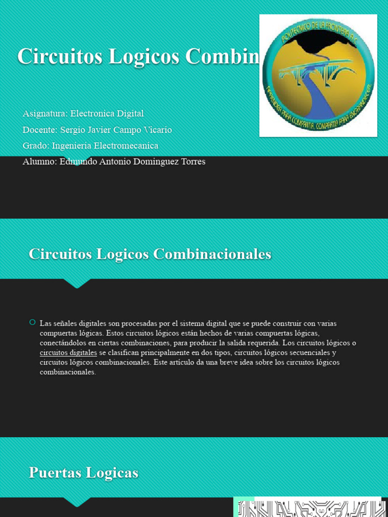 Circuitos Logicos Combinacionales | PDF | Puerta lógica | Álgebra de Boole