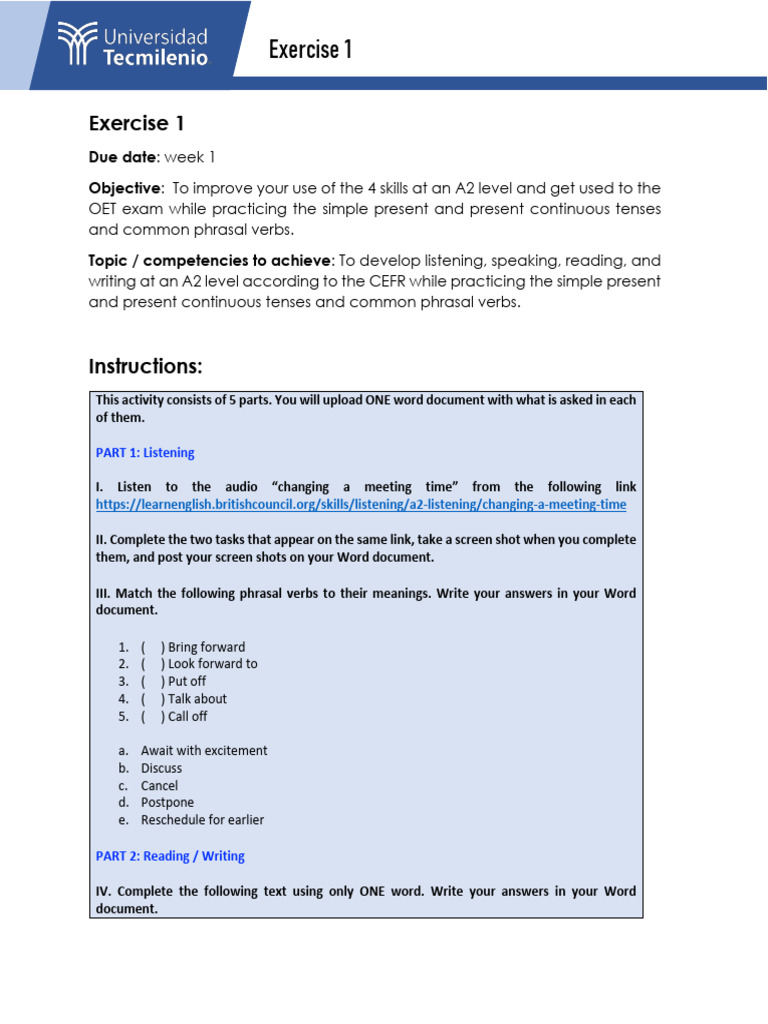 Exercise 1 | PDF | Languages | Foreign Language Studies