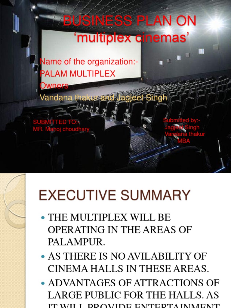 PROJECT REPORT ON Multiplex Cinemas' | PDF | Movie Theater | Economies