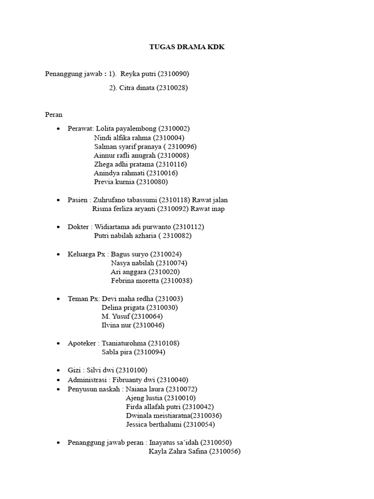 Tugas Drama KDK | PDF