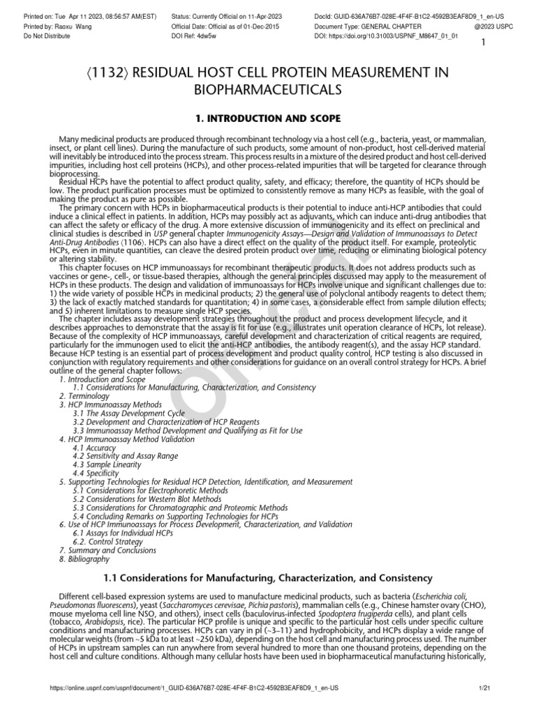 Usp 1132 | PDF | Immunoassay | Elisa