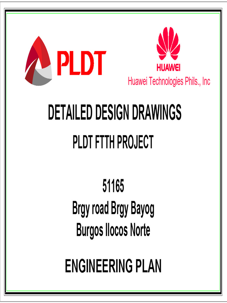 PLDT FTTH Project Design Plan | PDF | Equipment | Information And ...