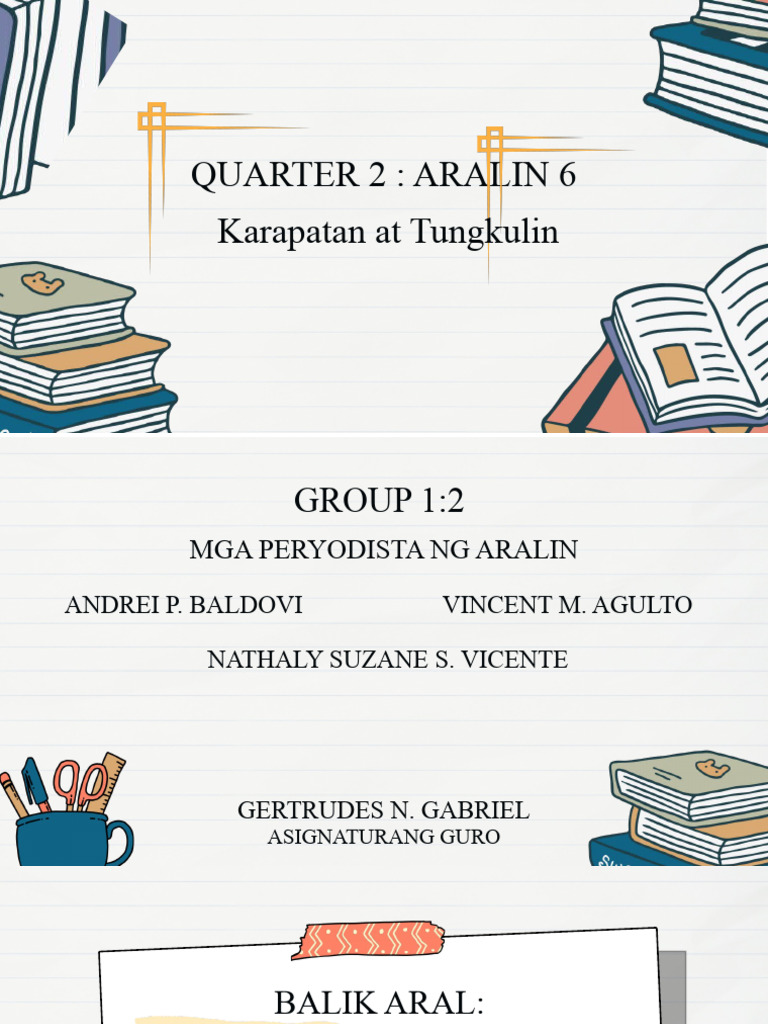Quarter 2 Aralin 6 | PDF