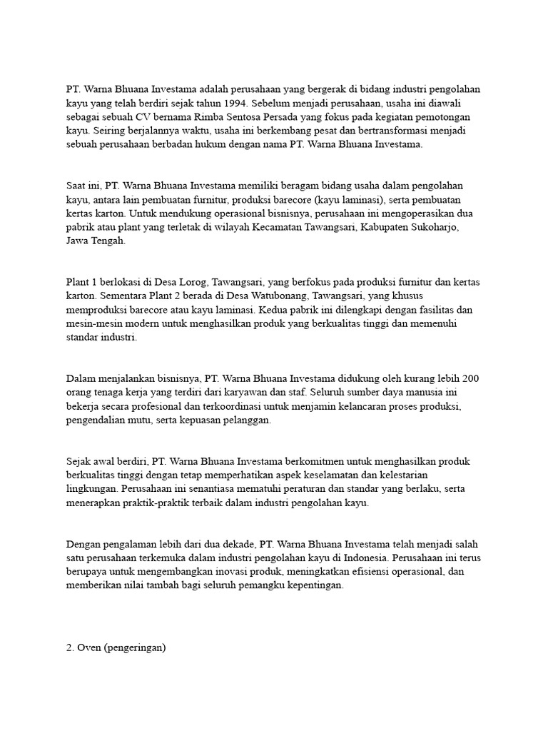 Proses Pembuatan Barecore | PDF | Griya & Taman | Teknologi & Rekayasa