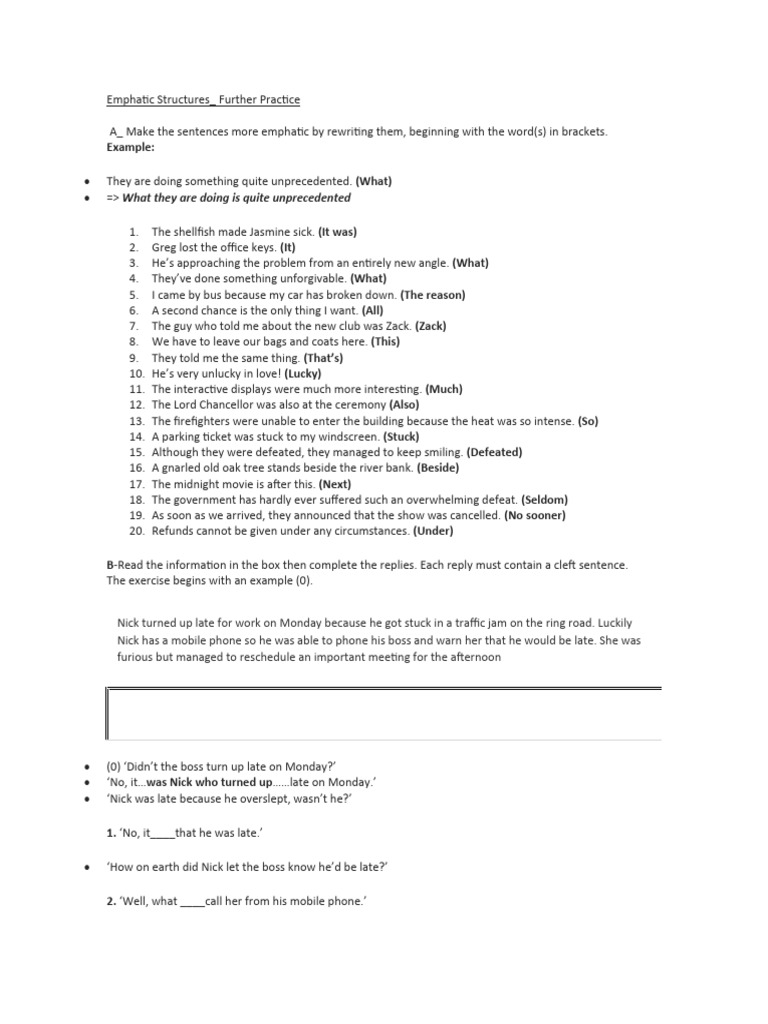 Emphatic Structures | PDF